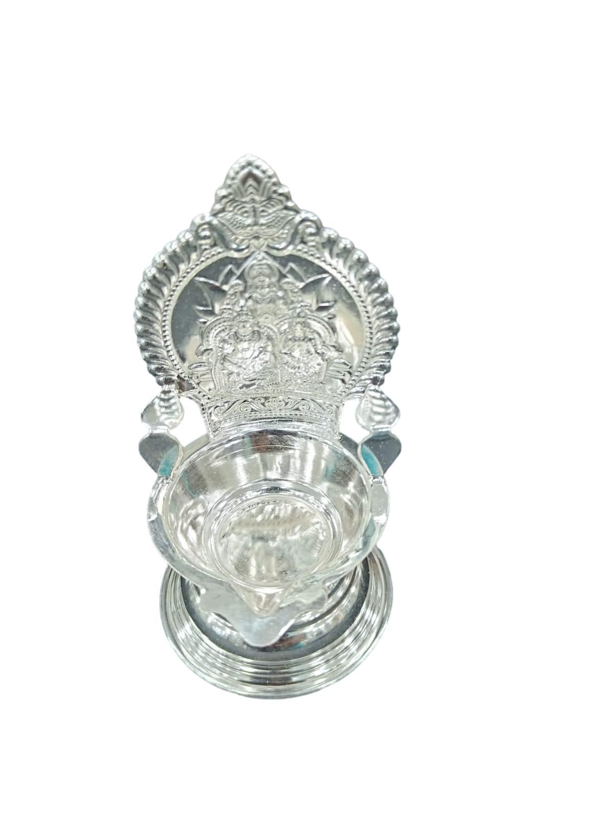 Pure Silver Kubera Lakshmi Deepam, For Puja,Gift