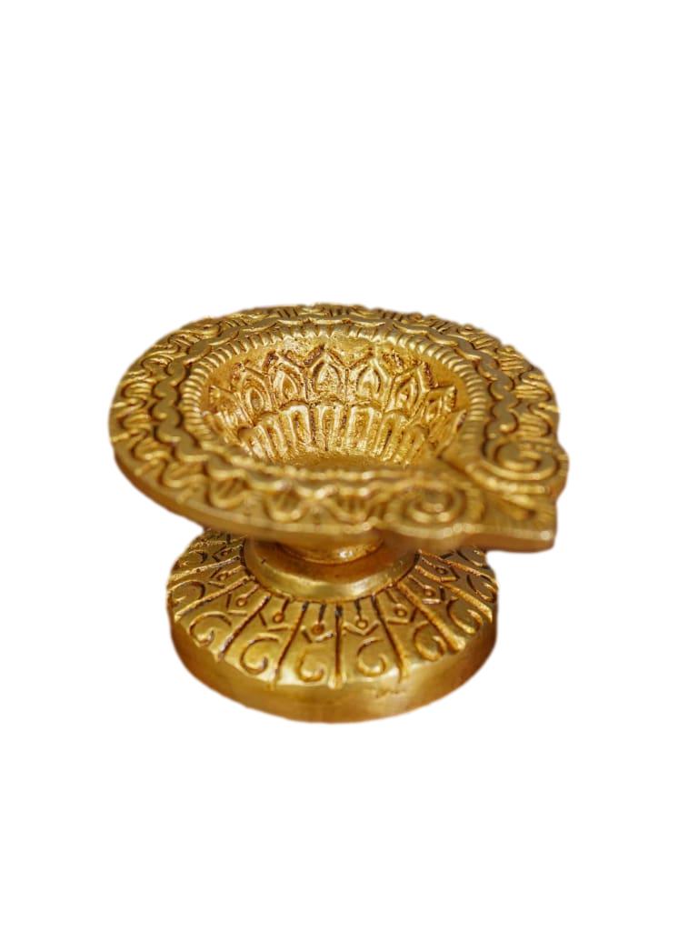 Brass Designer Diya - Brown Antique Finish