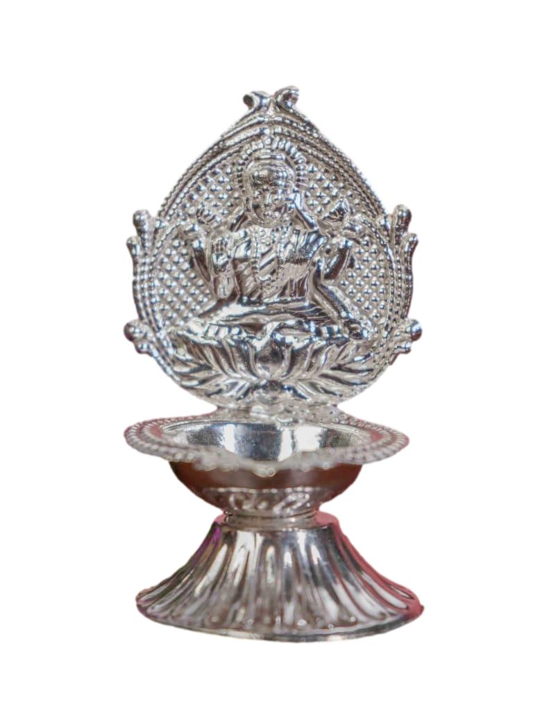 German Silver Lakshmi Diya