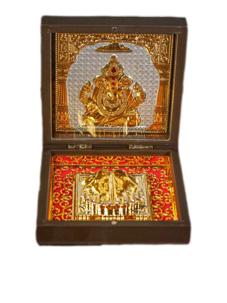 Sri Ganesh Pooja Box Gold Plated